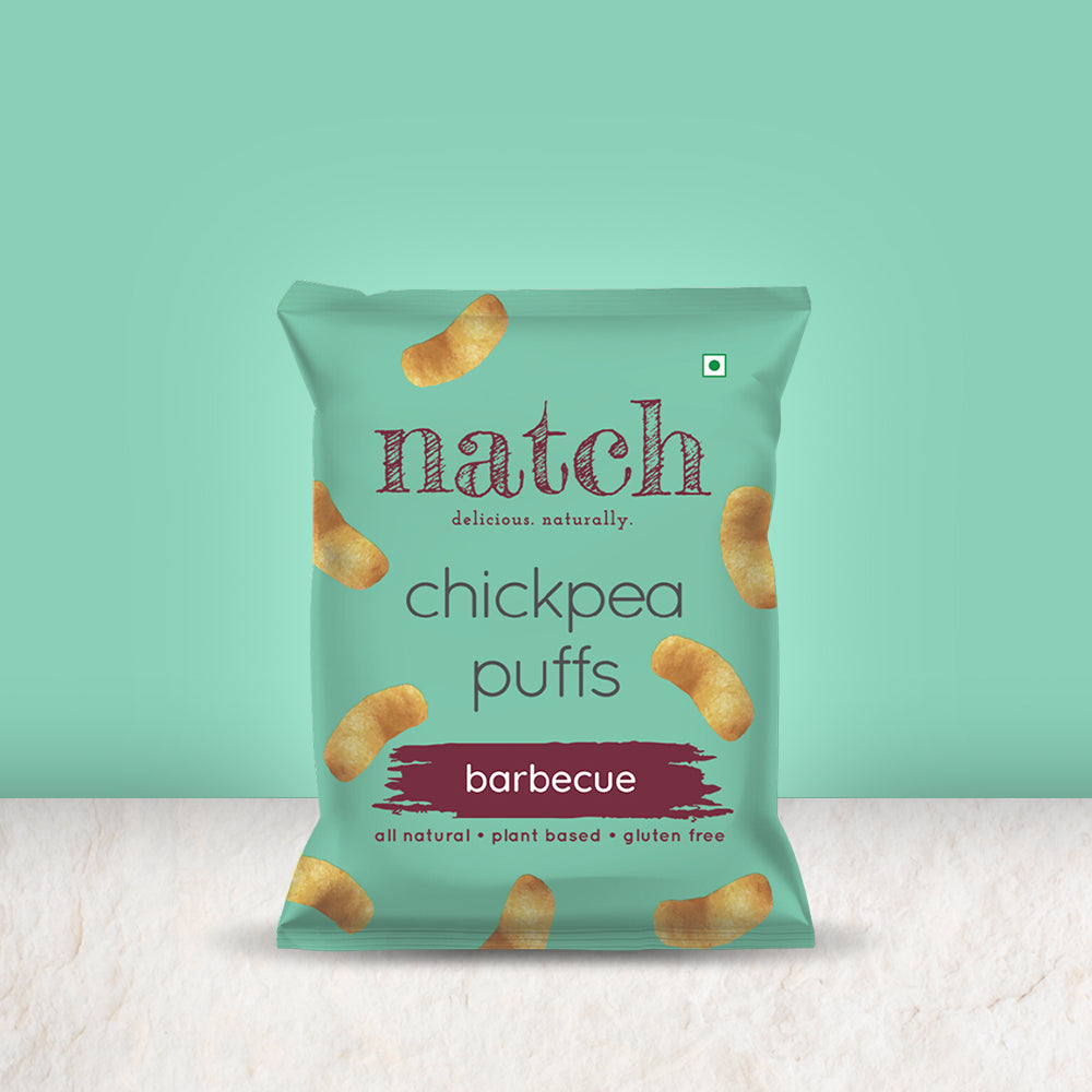 chickpea puffs - barbecue (small pack - 20g) – Natch Snacks