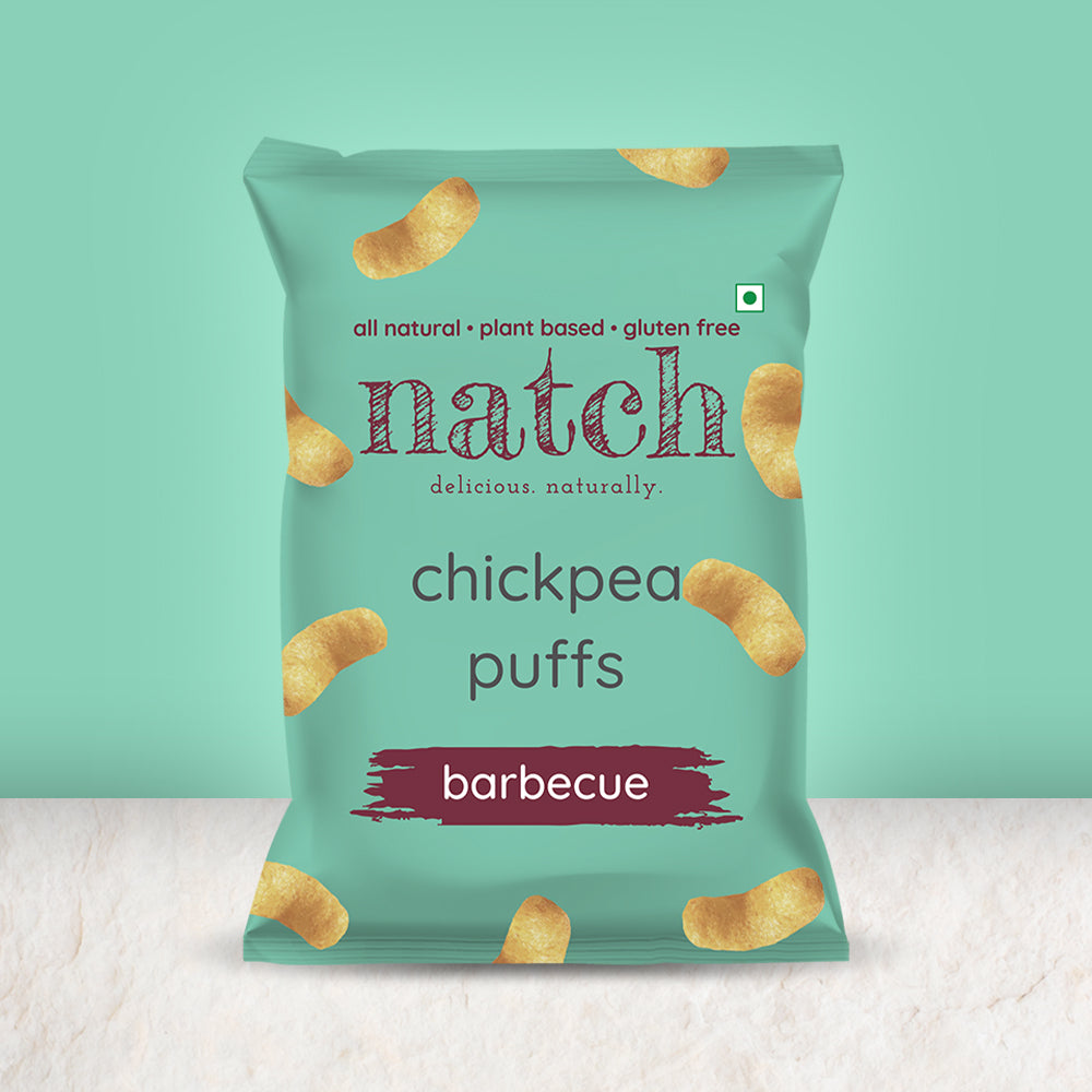 chickpea puffs - barbecue (large pack - 65g) – Natch Snacks