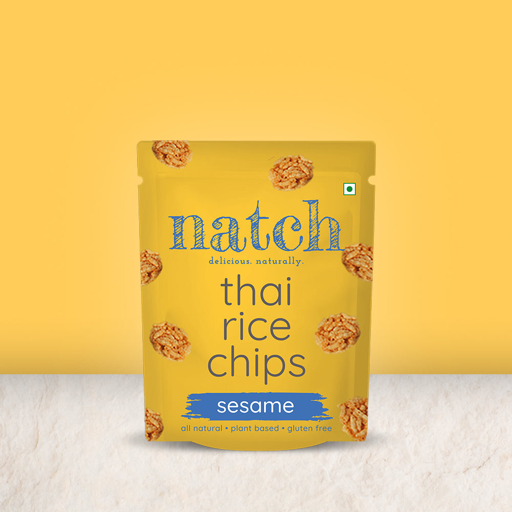 thai rice chips - sesame (small pack -25g) – Natch Snacks