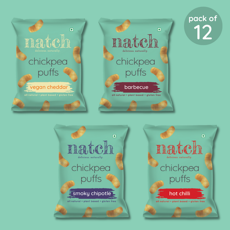 chickpea puffs - variety pack (pack of 12 - 20g) – natch