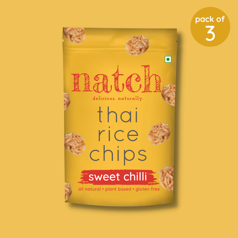 thai rice chips - sweet chilli (large pack of 3 - 100g) – natch