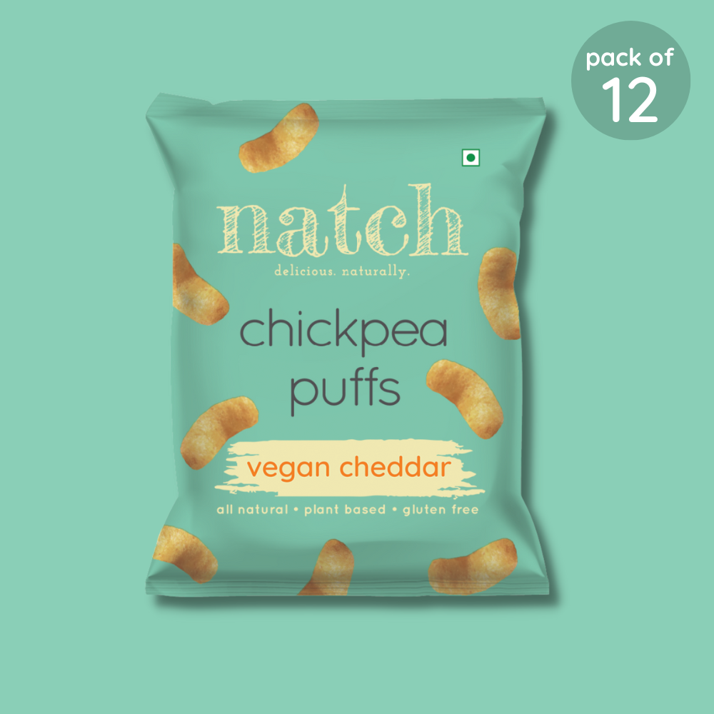 chickpea puffs - vegan cheddar (pack of 12 - 20g) – natch
